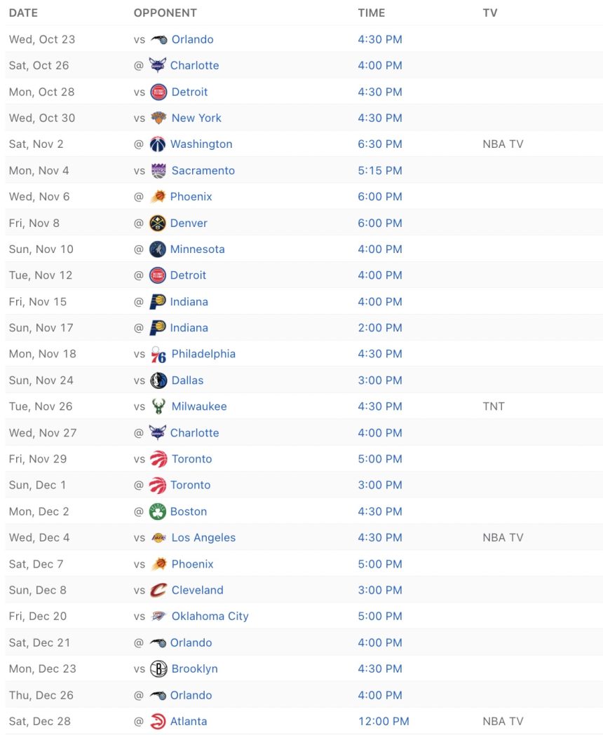 Miami Heat Schedule for 2024-25 Regular Season